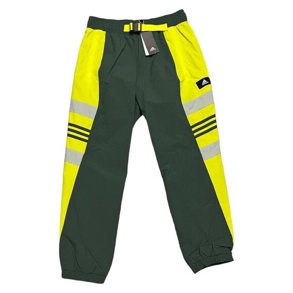 adidas | Pants | Adidas Neon Green Windbreaker Track Splash Workout ...